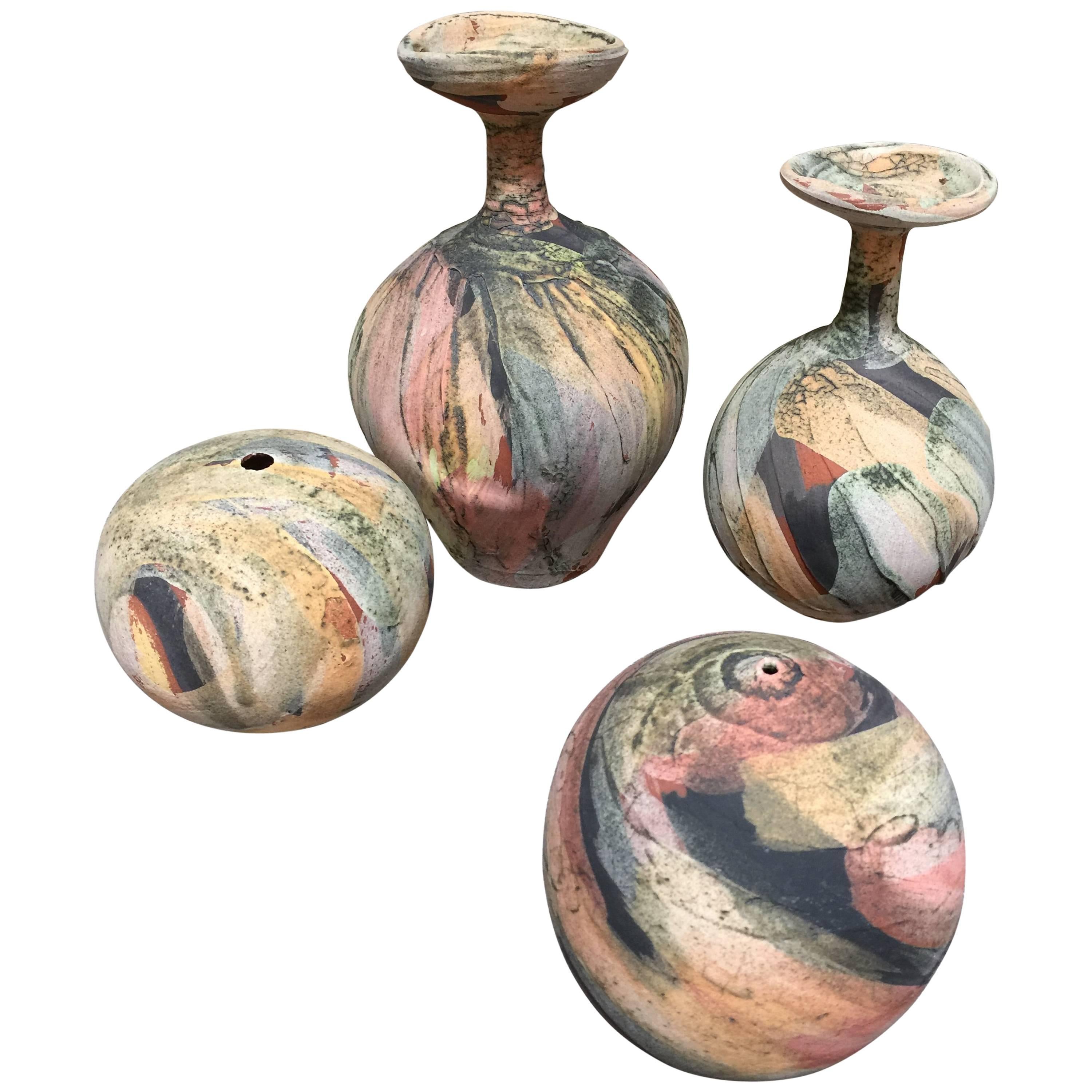 Pottery Collection Vases Signed Nicholas Bernard, 1990s at 1stDibs ...