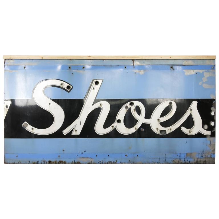Vintage Brooklyn Shoes Sign, 1950s at 1stDibs