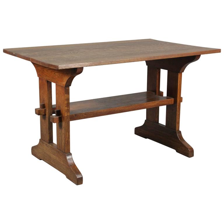 Signed Arts and Crafts Gustav Stickley Library Table at 1stDibs ...