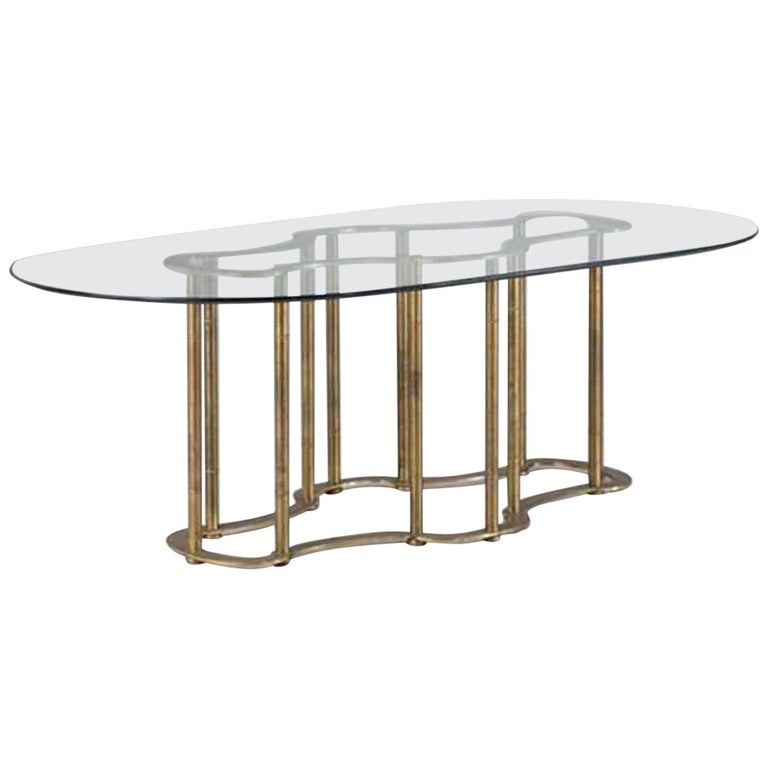 Vintage Mastercraft Racetrack Dining Table For Sale at 1stDibs