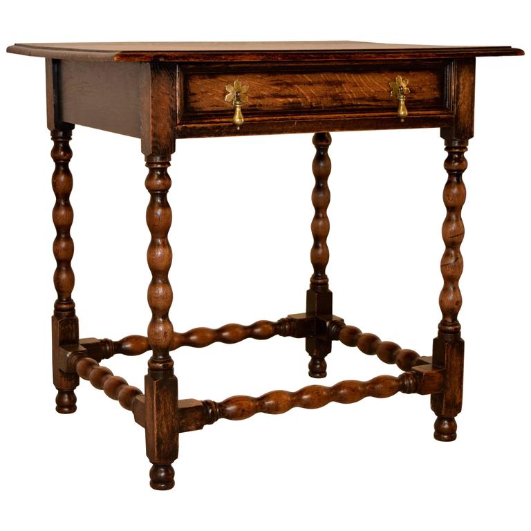 19th Century English Spool Leg Side Table at 1stDibs
