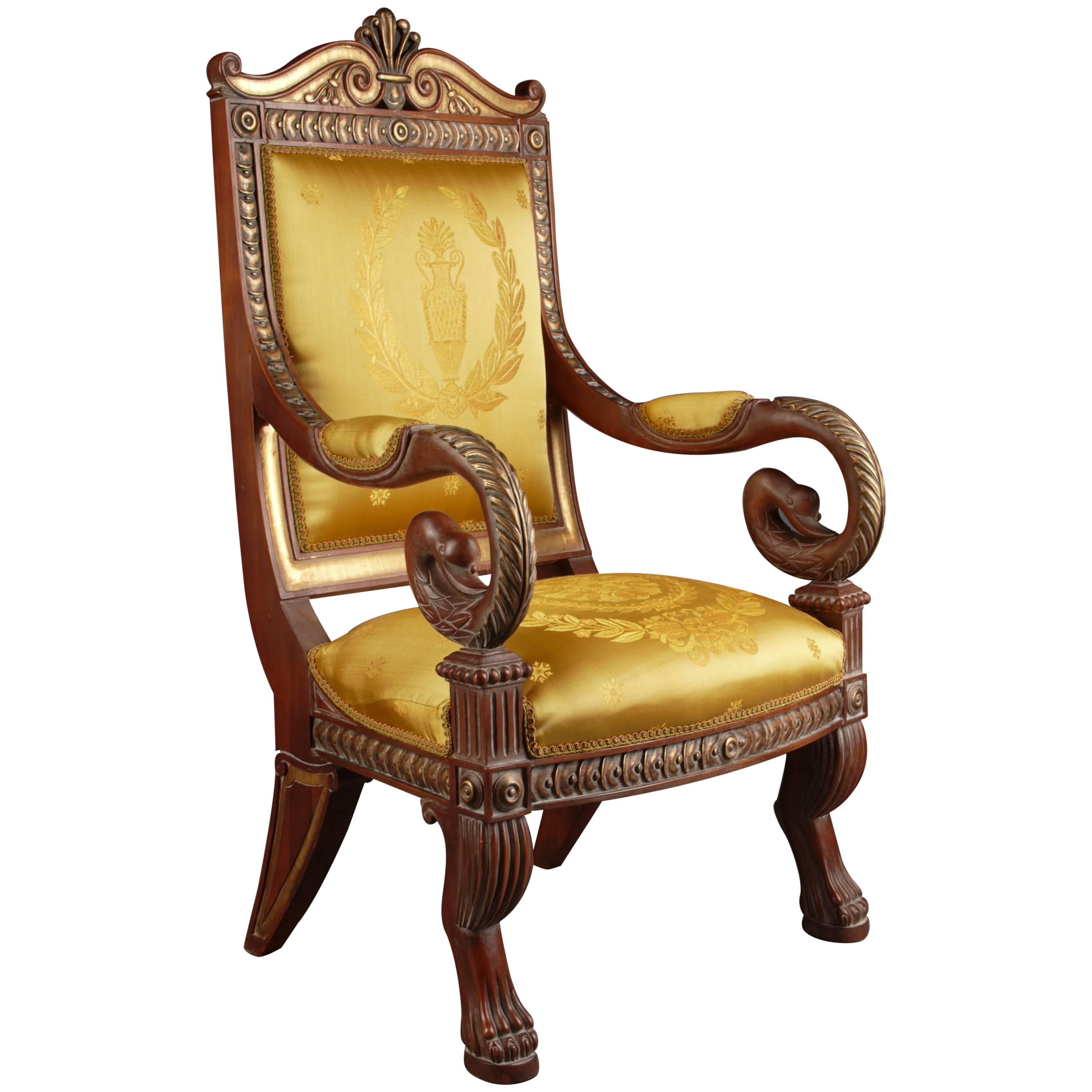 Napoleonic Pompous Armchair in the Empire Style For Sale at 1stDibs ...