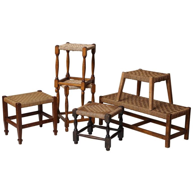 Assortment of Rope Stools at 1stdibs