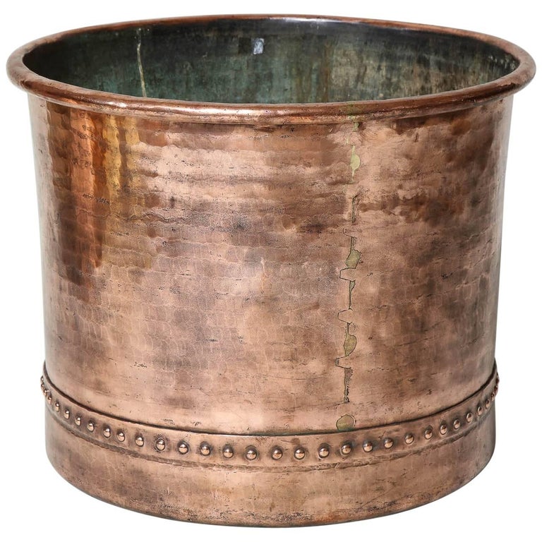 Very Fine English Copper Log Bin at 1stDibs | copper log holder