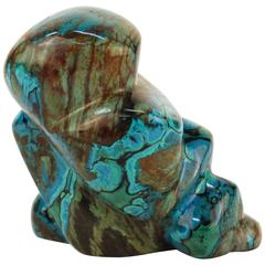 Azurite Abstract Carving at 1stDibs