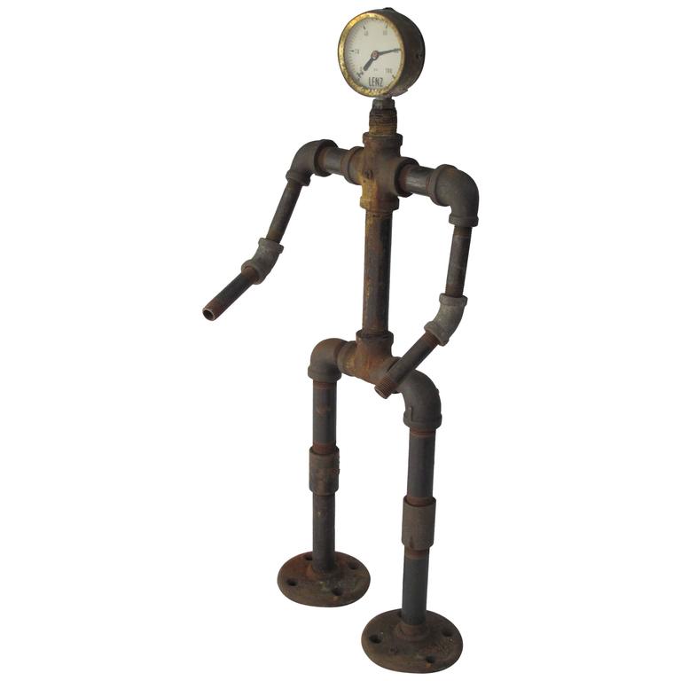 Folk Art Pipe Man For Sale at 1stDibs