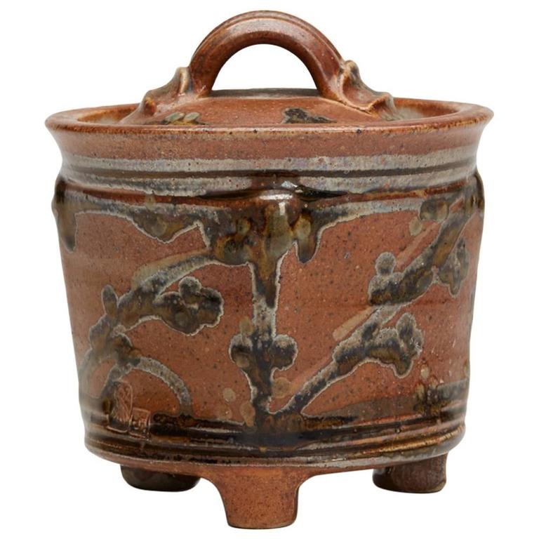 Jane Hamlyn Studio Pottery Lidded Jar, 20th Century at 1stDibs