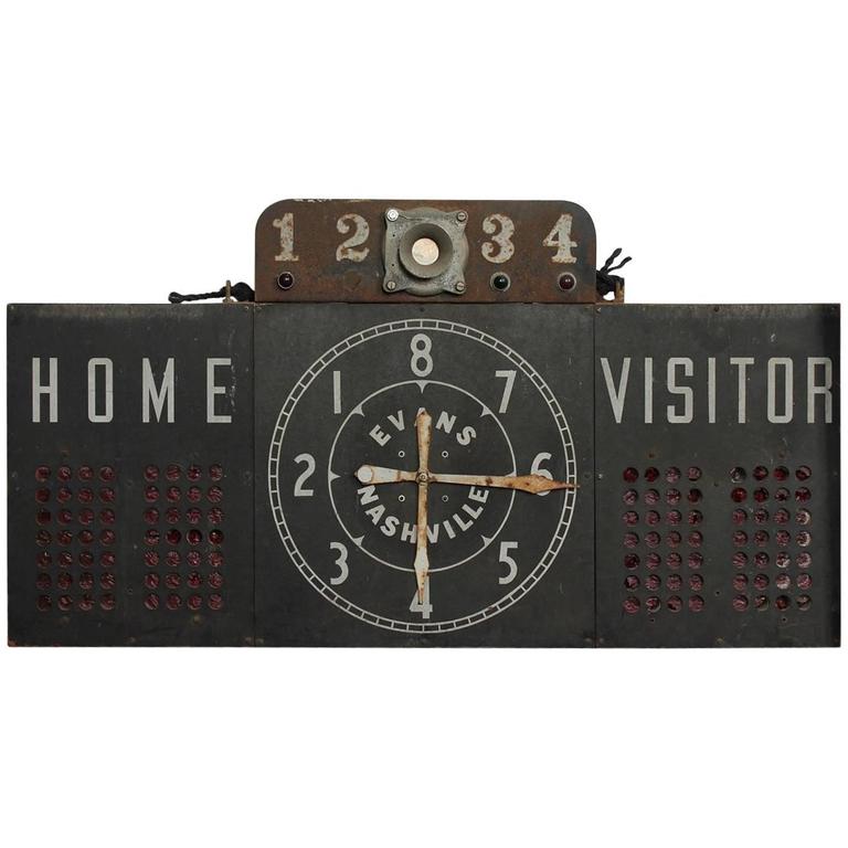 Antique American Light Up Scoreboard Evans-Nashville at 1stDibs ...