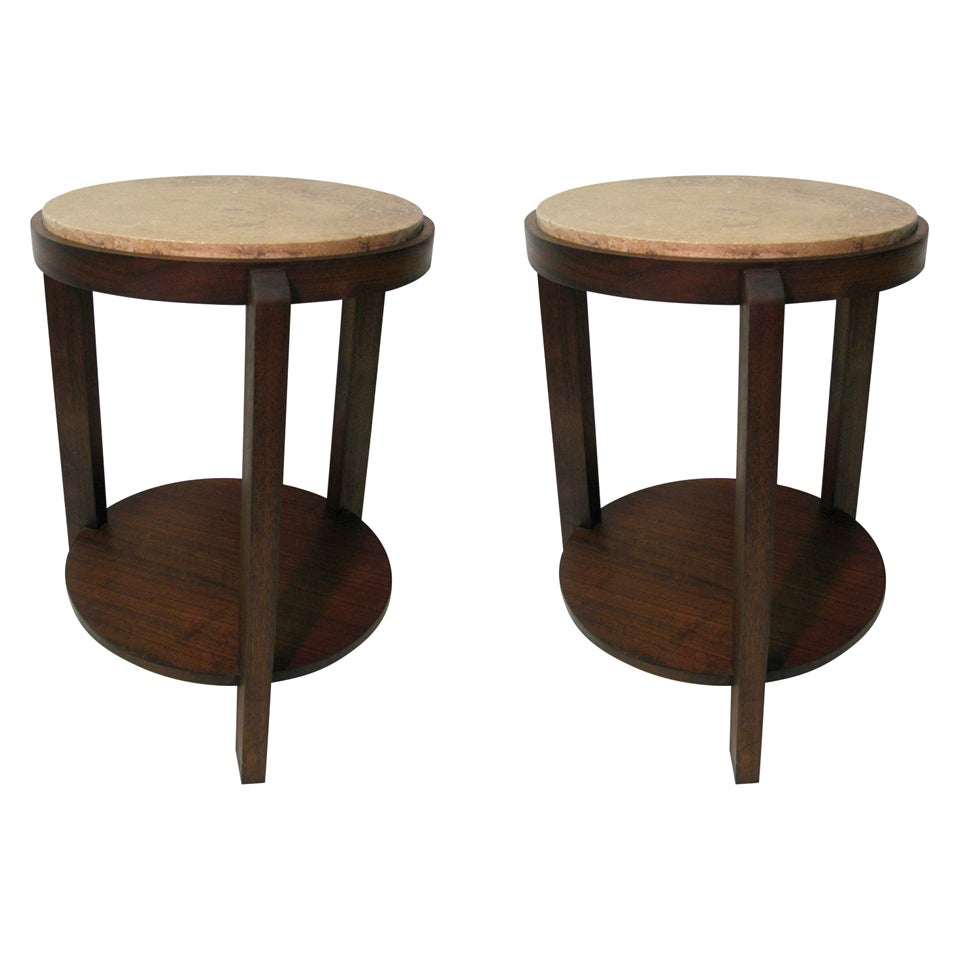 Elegant Pair of Art Deco End Tables at 1stDibs