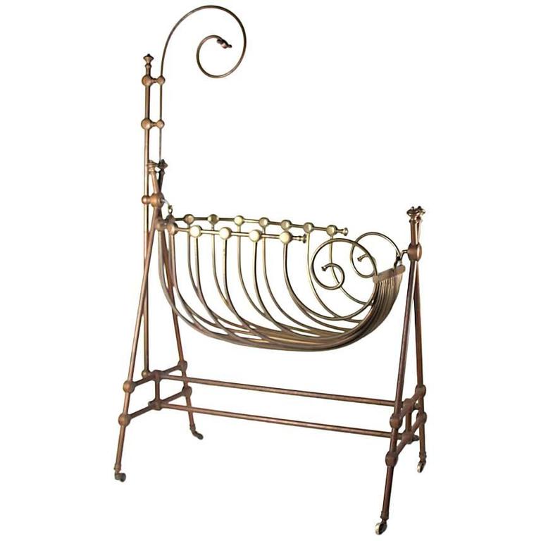 Beautiful Bronze 20th Century Cradle at 1stDibs