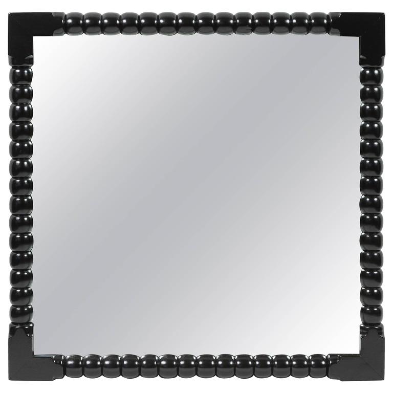 Vintage Bobbin Wood Framed Mirror at 1stDibs
