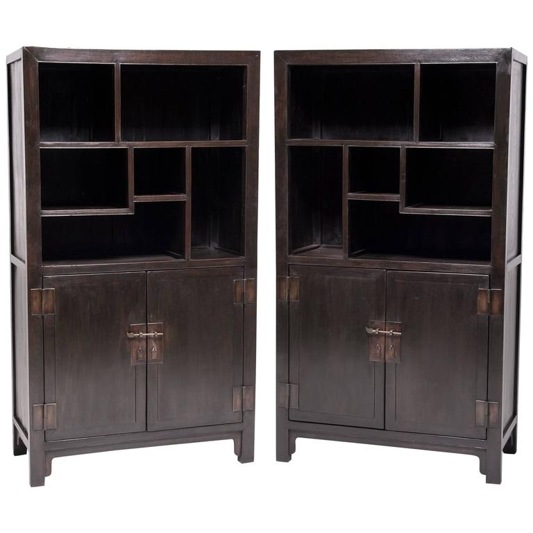 Pair of Chinese Collectors' Bookcases For Sale at 1stDibs