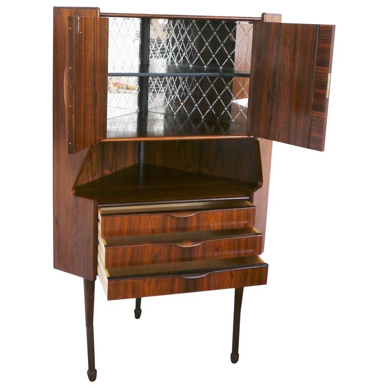 Mid-Century Bar Corner Highboard in Rosewood by Gunni Omann 1950s at ...
