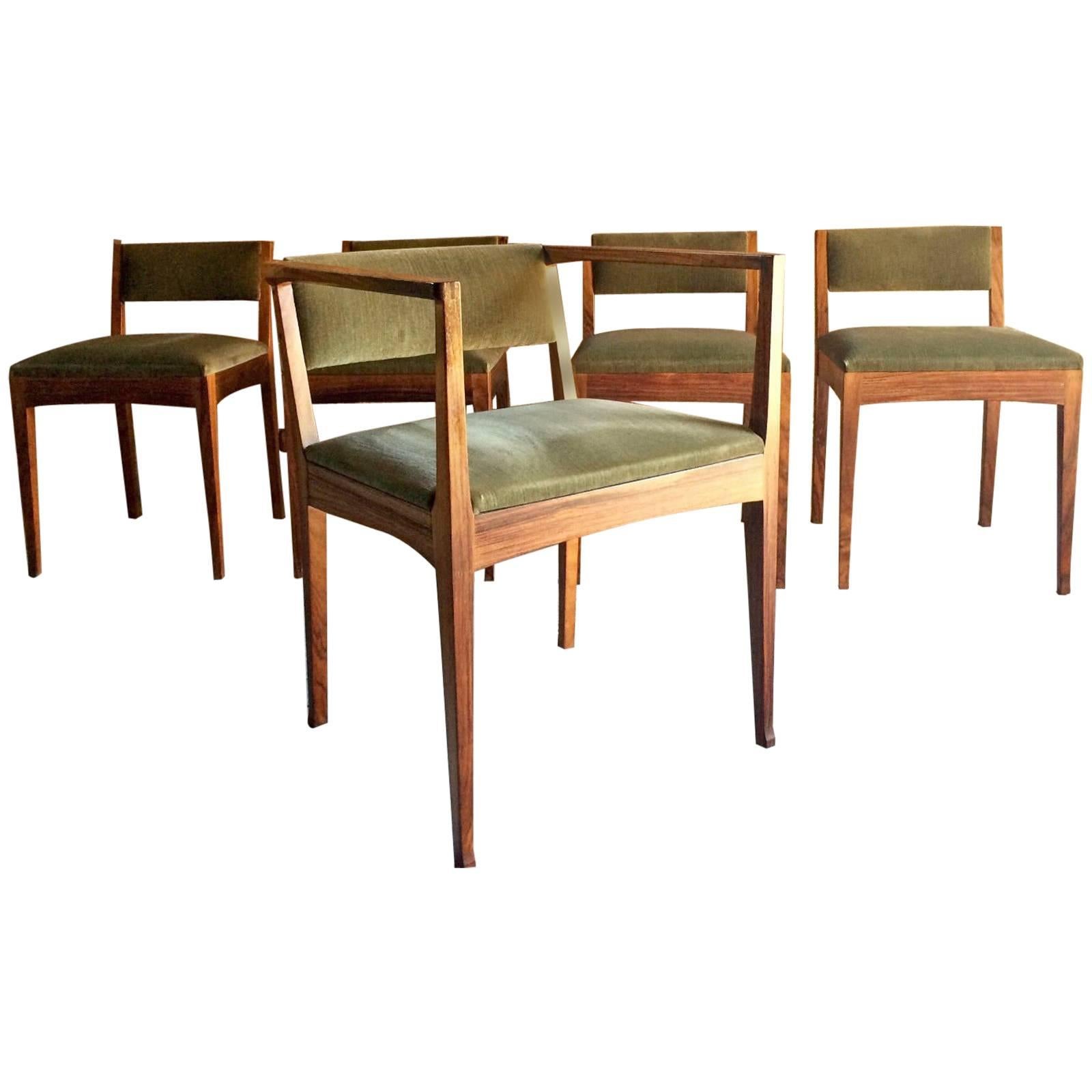 Edward Barnsley Dining Chairs Set of Five Stamped Dated 1978 ...