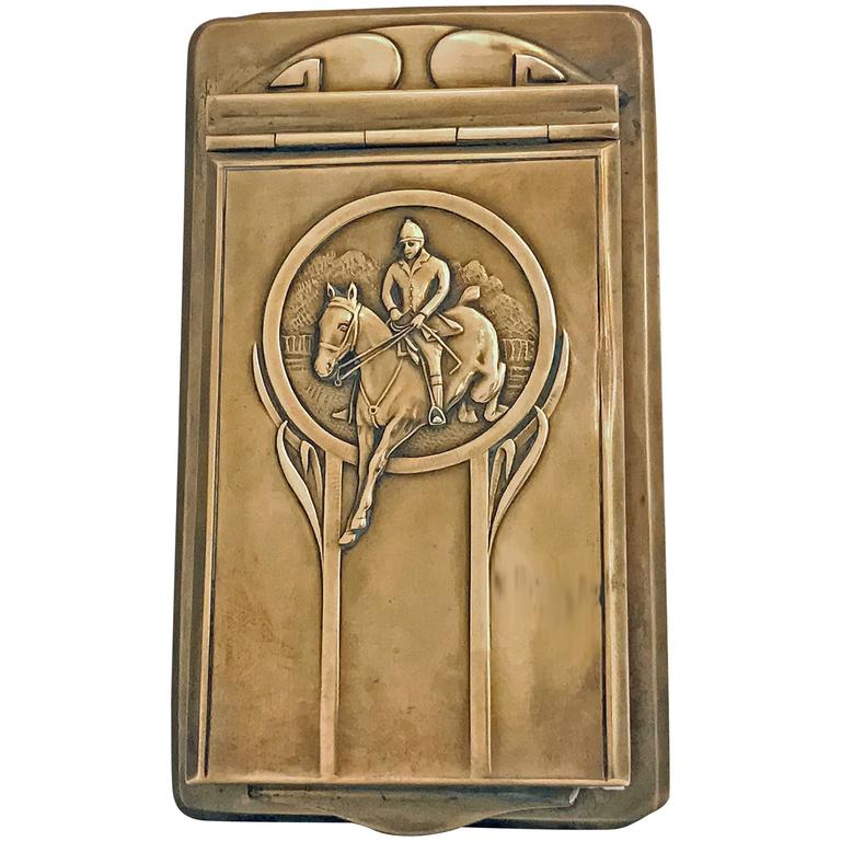 Art Nouveau Jugendstil WMF Brass Notepad, Germany, circa 1900 at 1stDibs