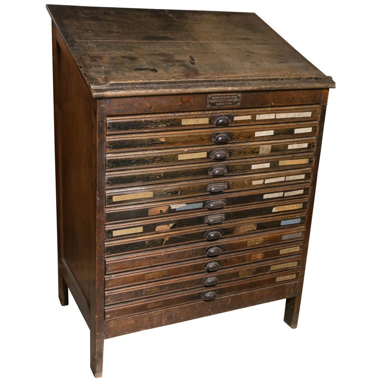 Antique Typesetter's Cabinet at 1stDibs | typesetter cabinet ...