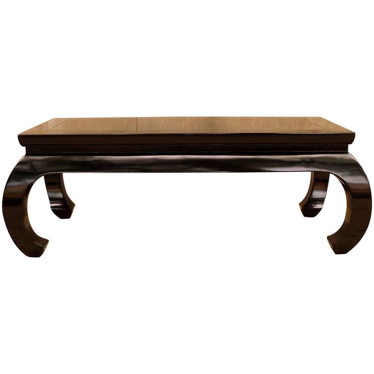 Fine Black Lacquer Low Table at 1stDibs
