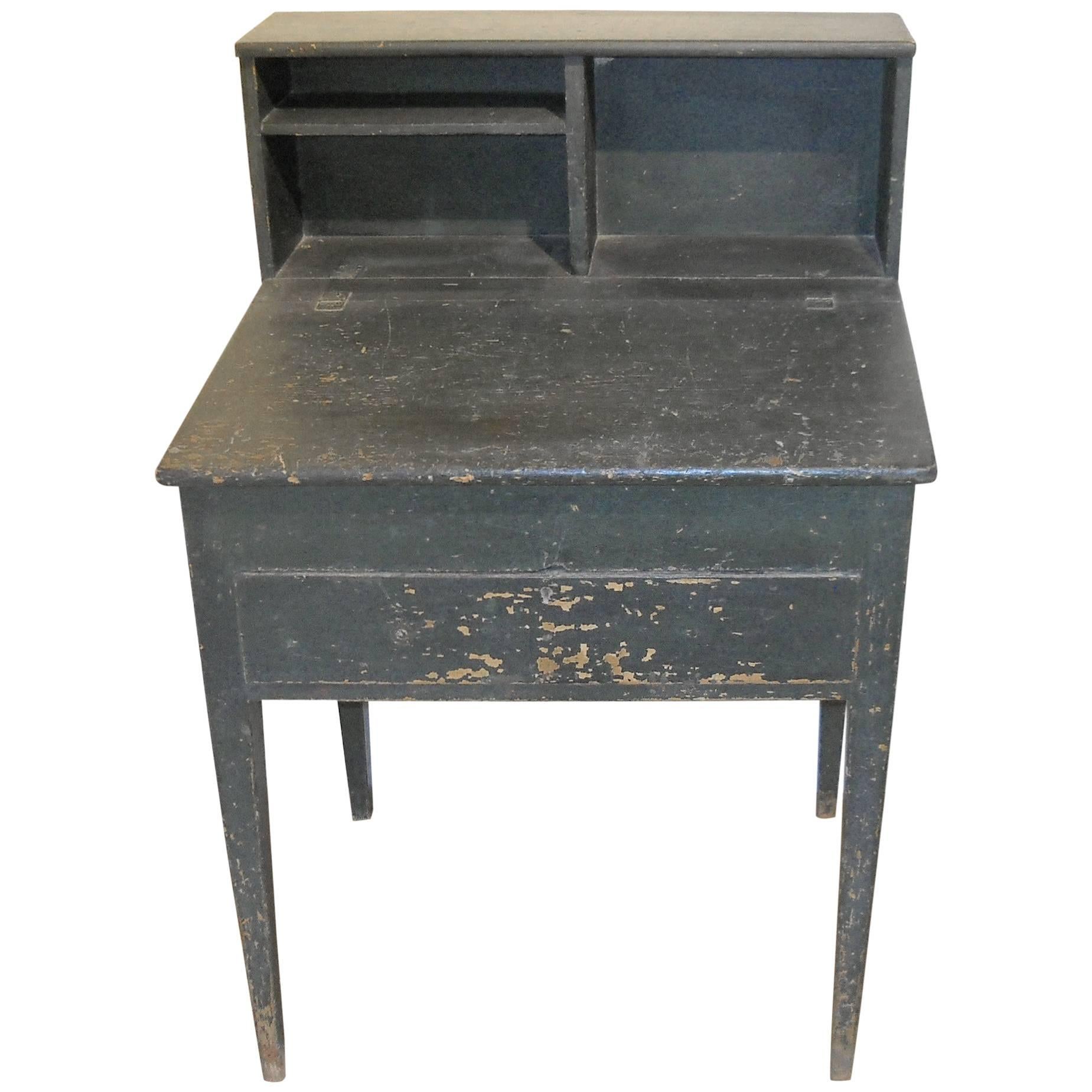 Vintage Oak Slant / Lift Top Travel Desk / Laptop Desk, C.1930 For Sale ...