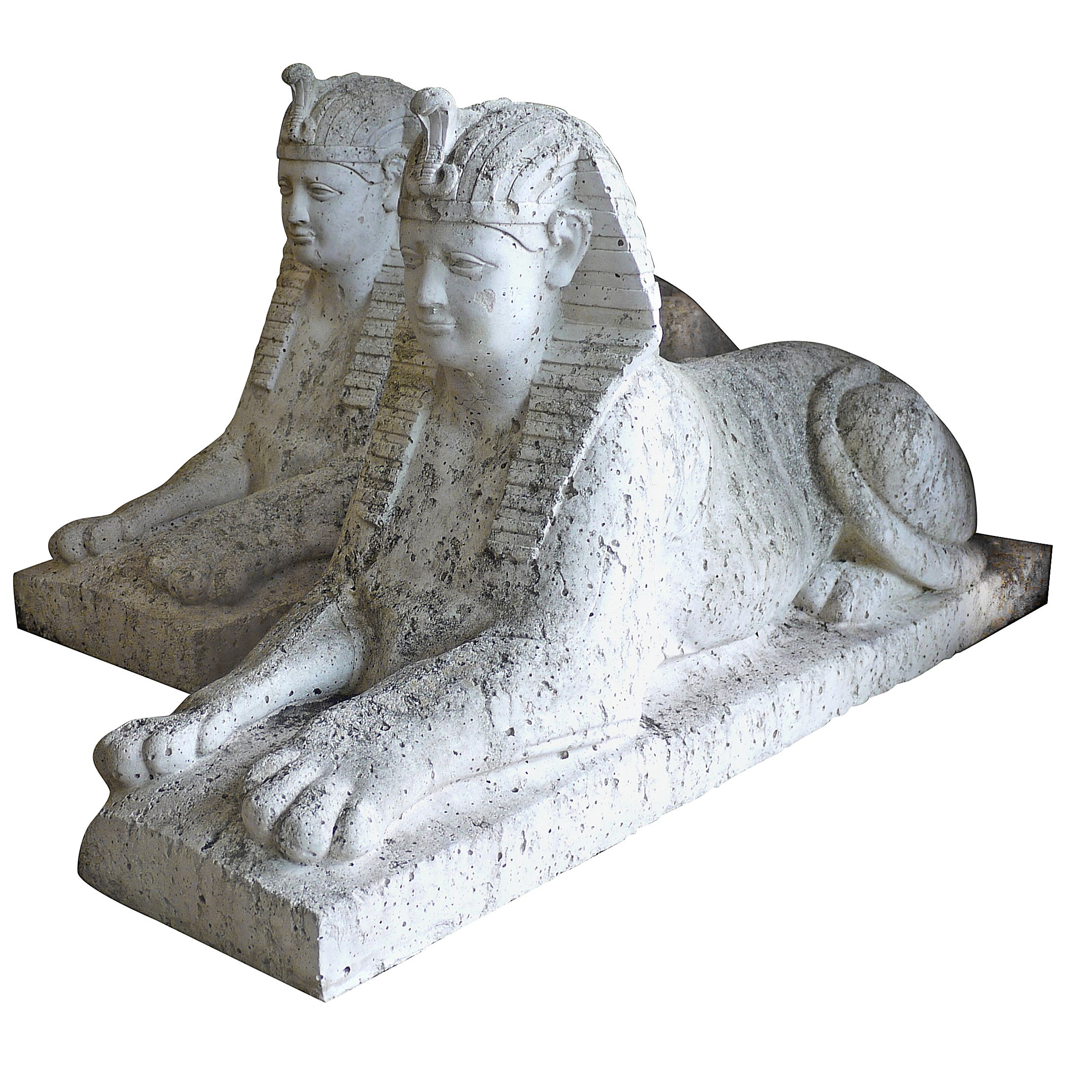 Pair of Stone Sphinx at 1stDibs