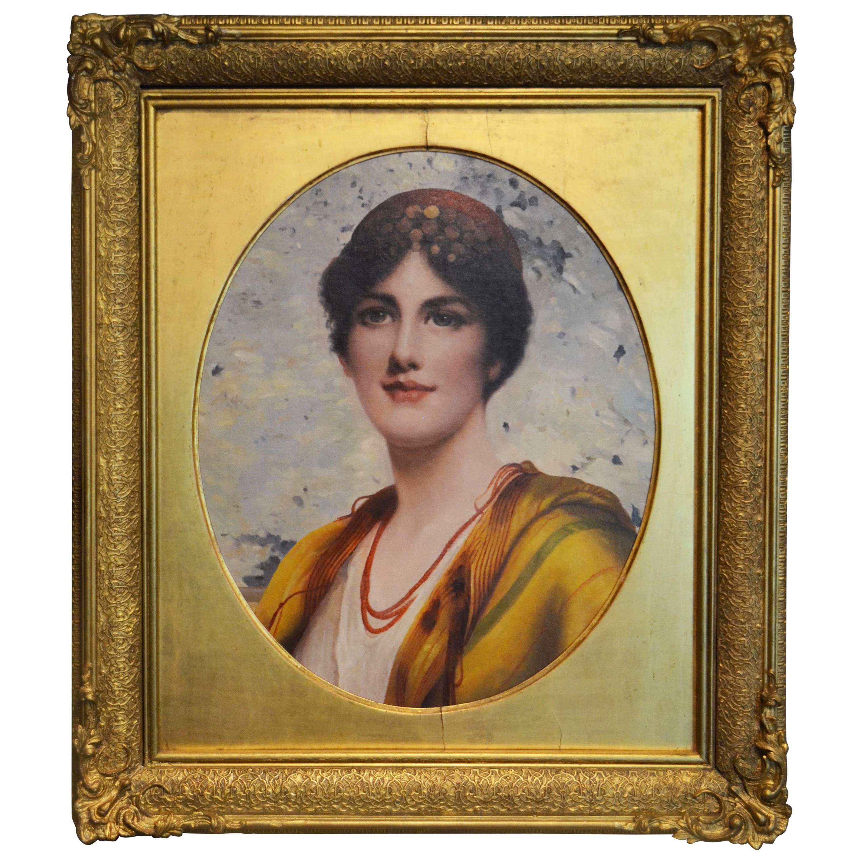 Louise Hahn Oil on Canvas Portrait, 1933 For Sale at 1stDibs