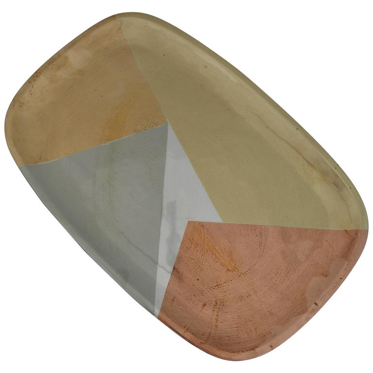 Large Los Castillo Married Metals Serving Tray at 1stDibs