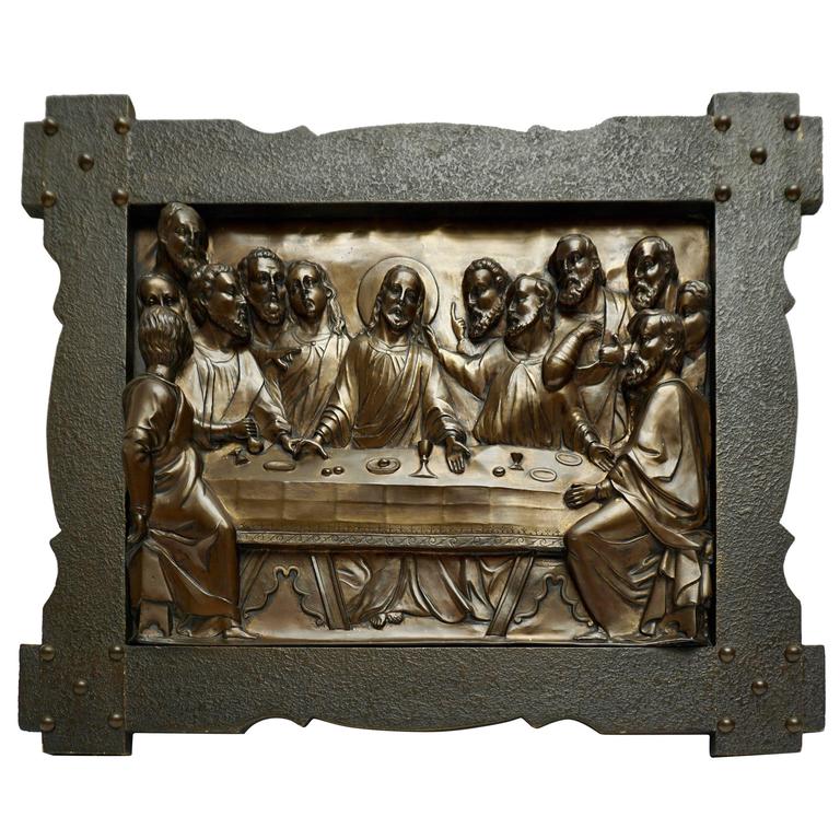 "The Last Supper" Copper Relief at 1stdibs