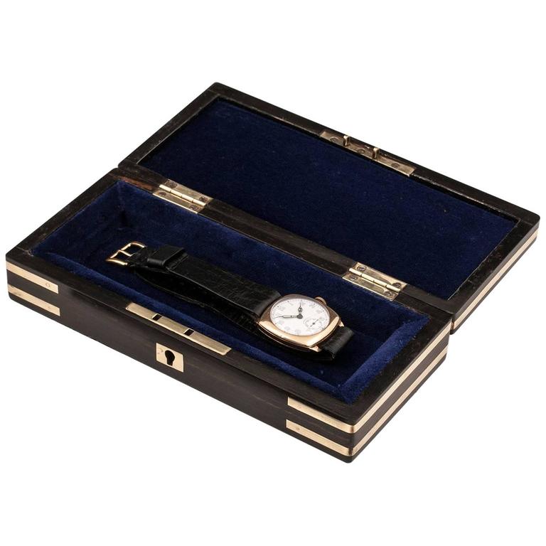 Antique Watch Box of Coromandel and Brass at 1stDibs