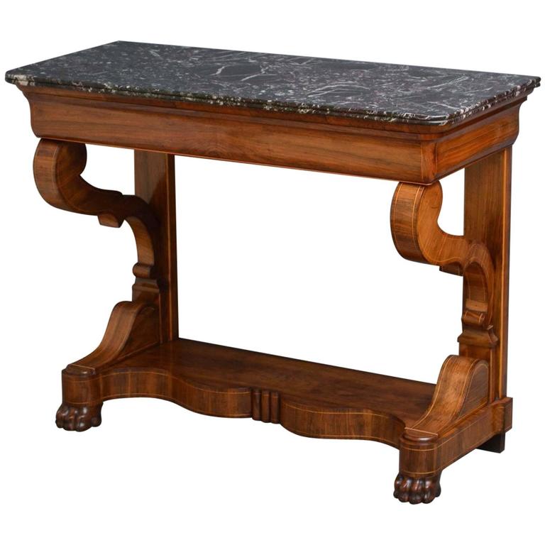 Louis Philippe Walnut Console Table at 1stDibs