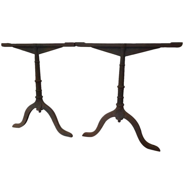 1900s Swiss Bank Table Legs Cast Iron at 1stDibs