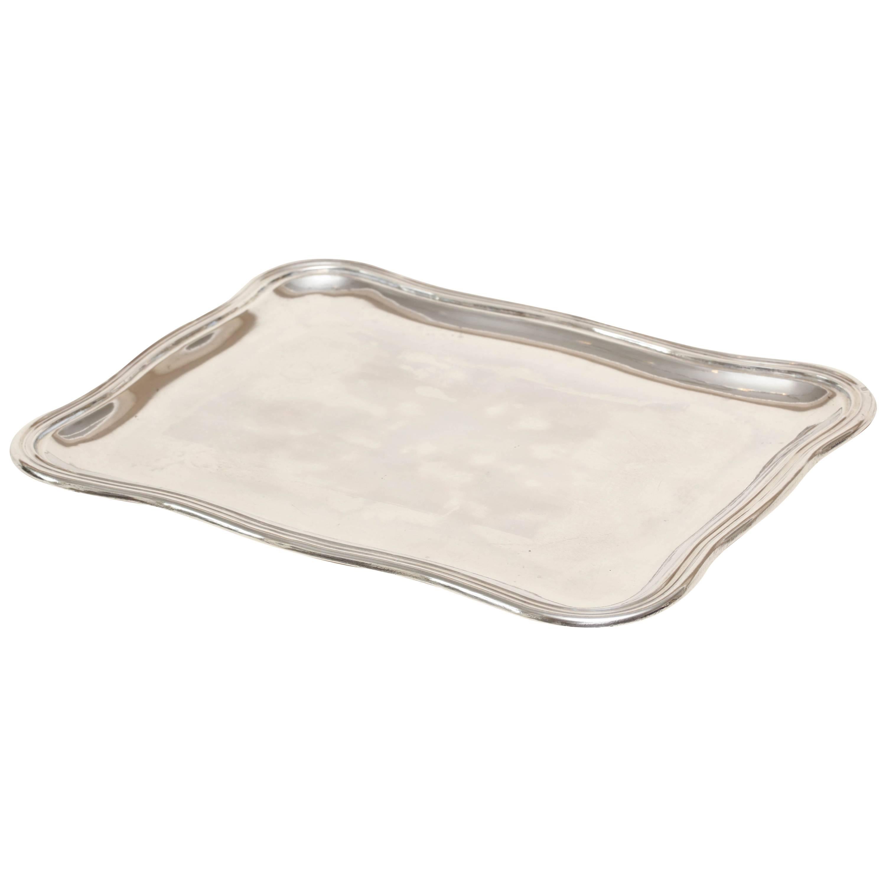 French Art Deco Sterling Silver Small Rectangular Tray at 1stDibs