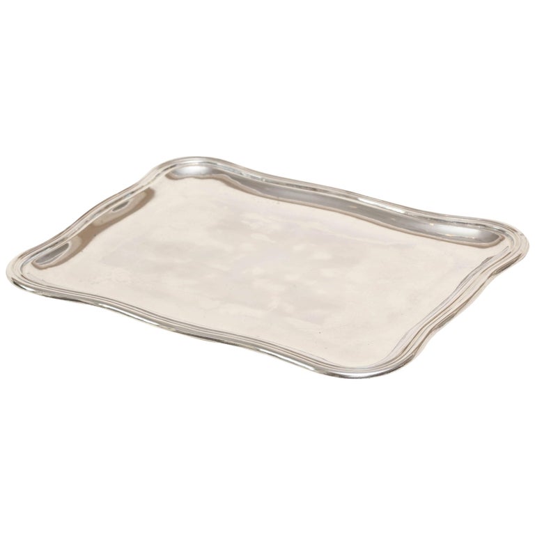 French Art Deco Sterling Silver Small Rectangular Tray at 1stDibs