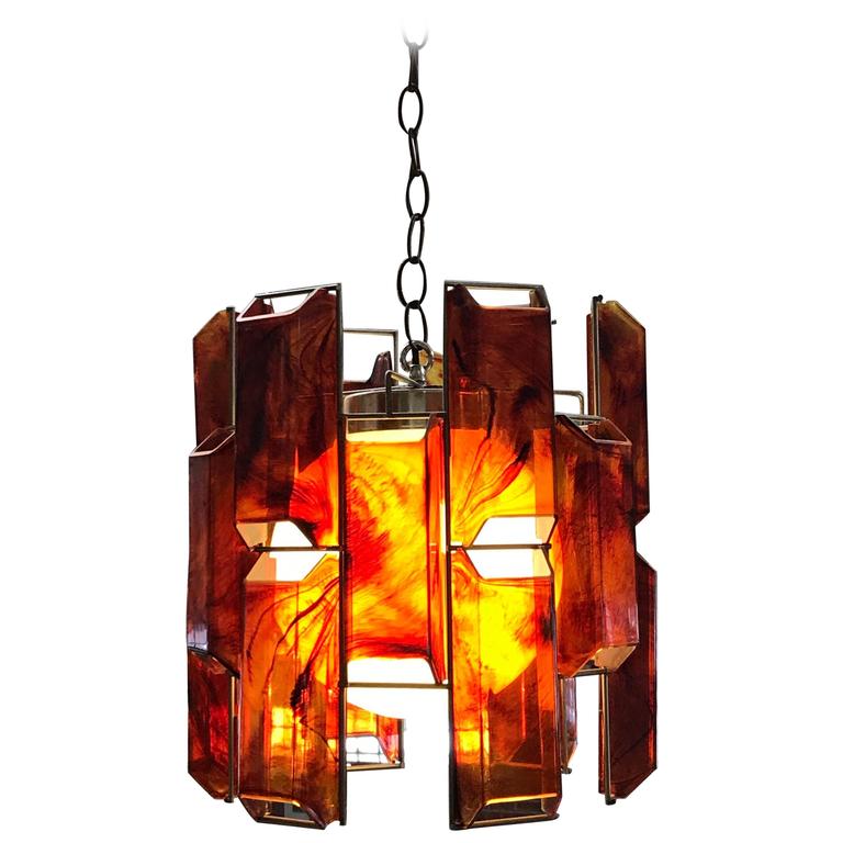 Faux Tortoiseshell Pendant Light at 1stDibs