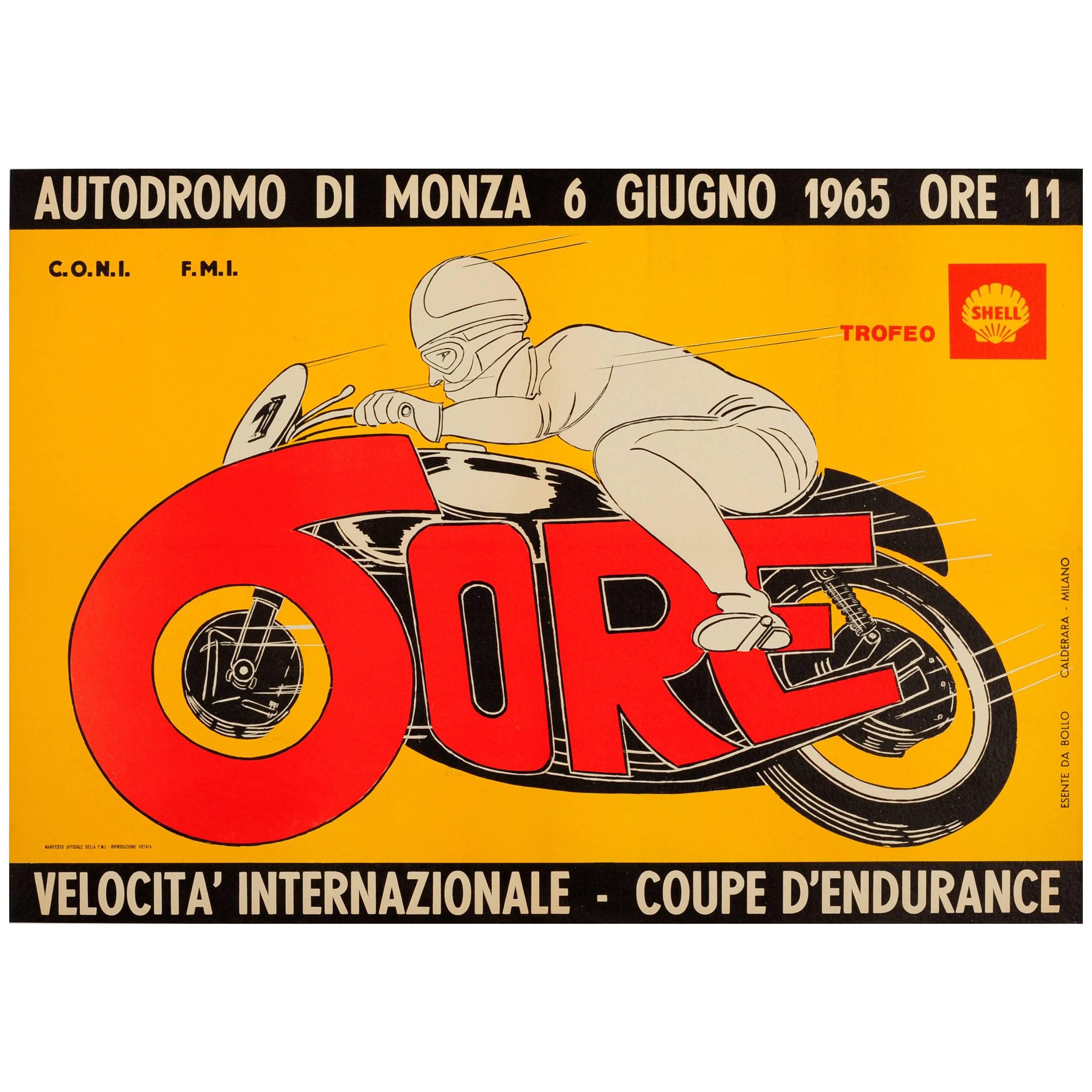 Original Vintage Sport Poster for the Motorcycle Racing Endurance Cup ...
