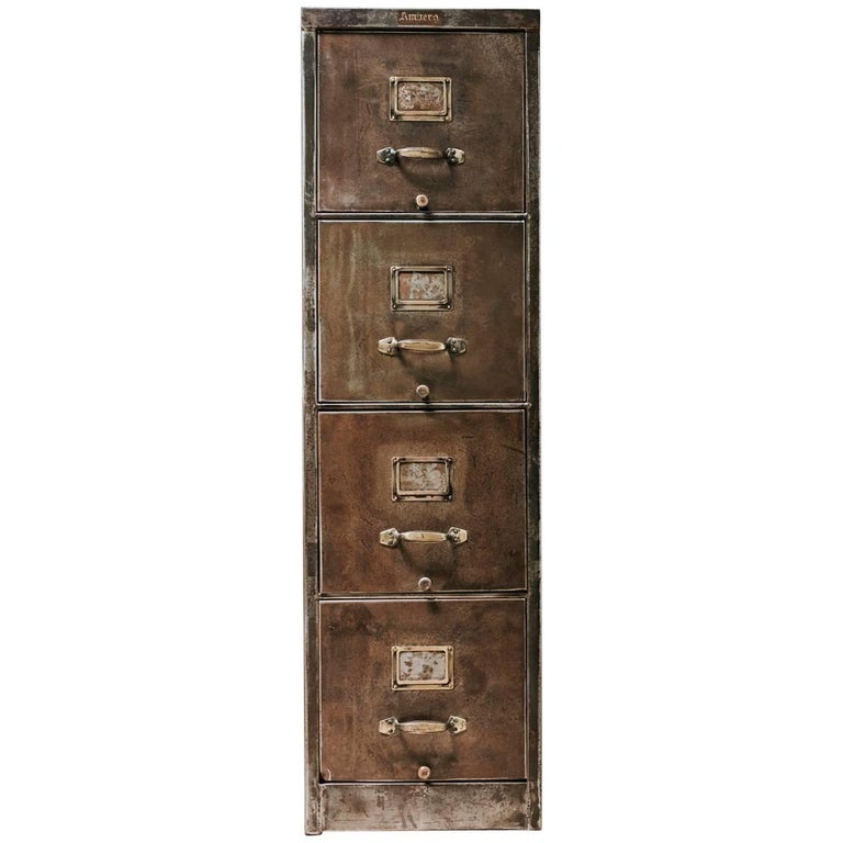 20th Century Metal Haberdashery Filing Cabinet at 1stDibs