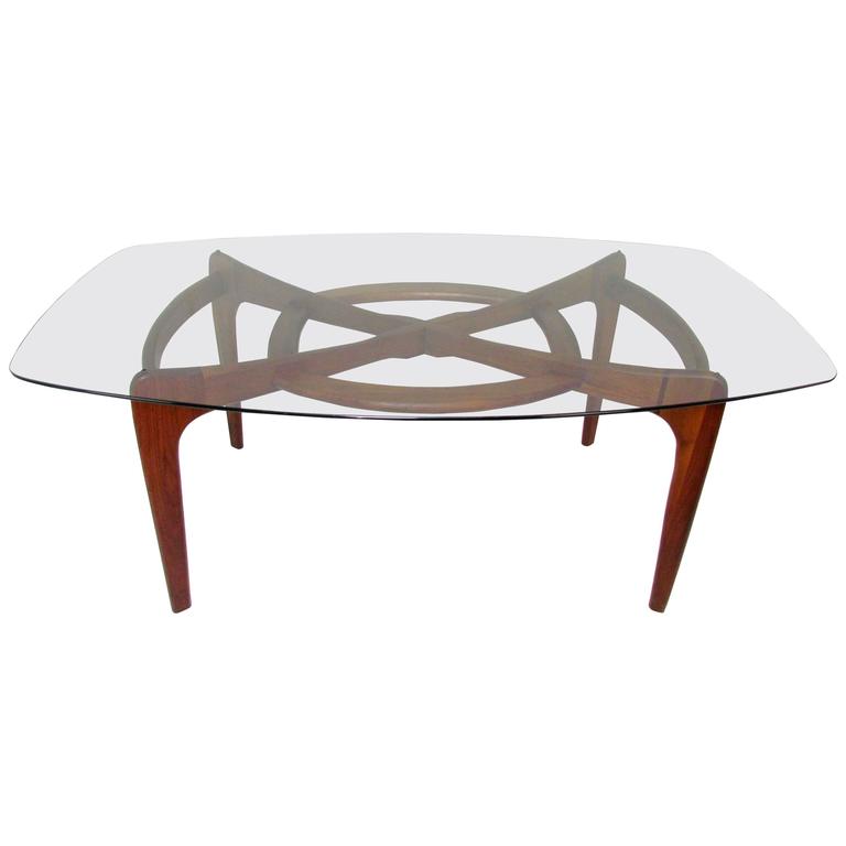 Mid-Century Sculptural Elongated "Compass" Dining Table by Adrian ...
