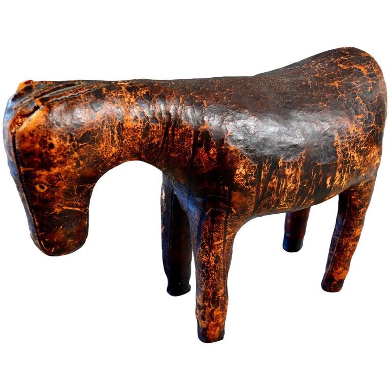 Vintage Omersa Leather Donkey For Sale at 1stDibs