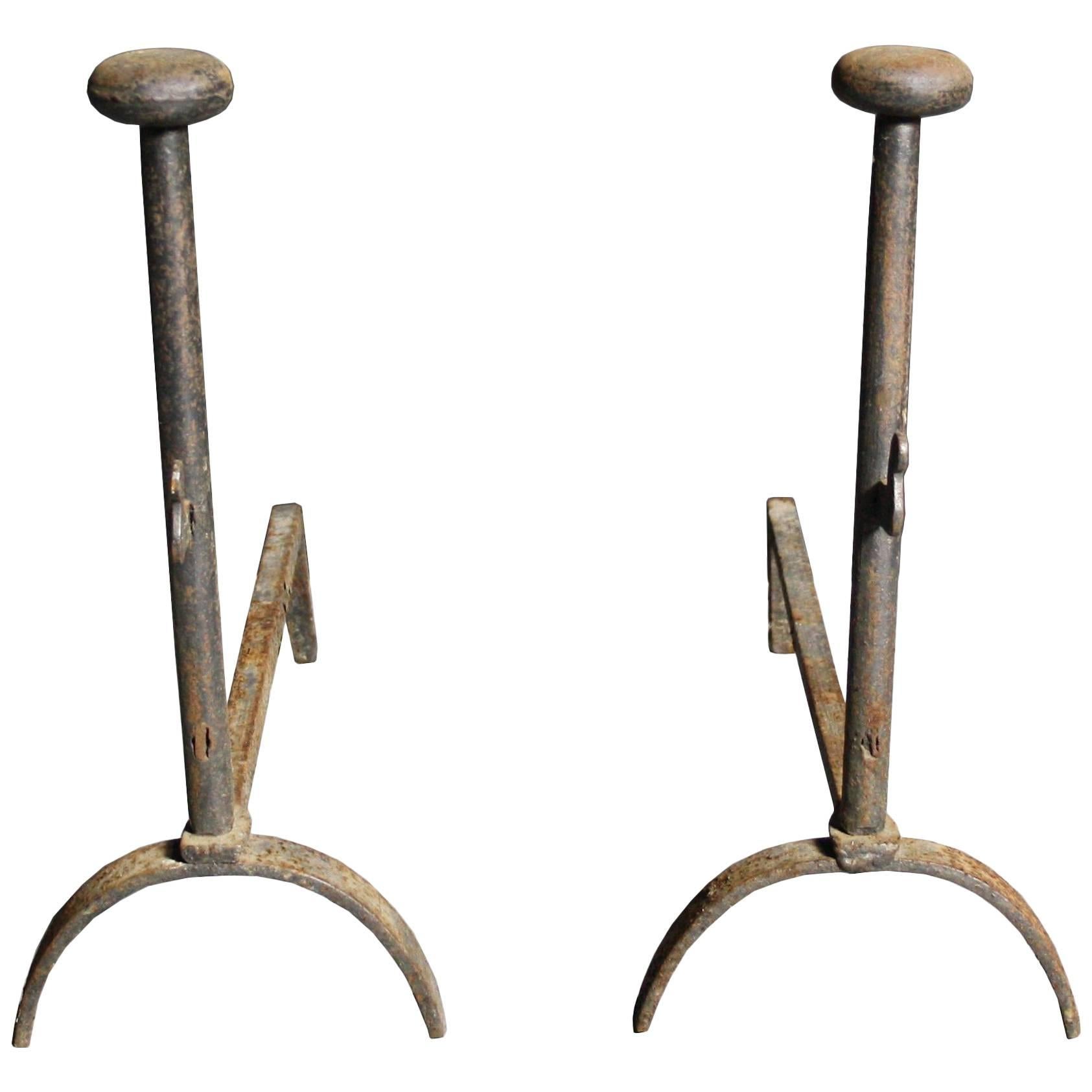 Pair of Victorian Brass Fire Dogs For Sale at 1stDibs