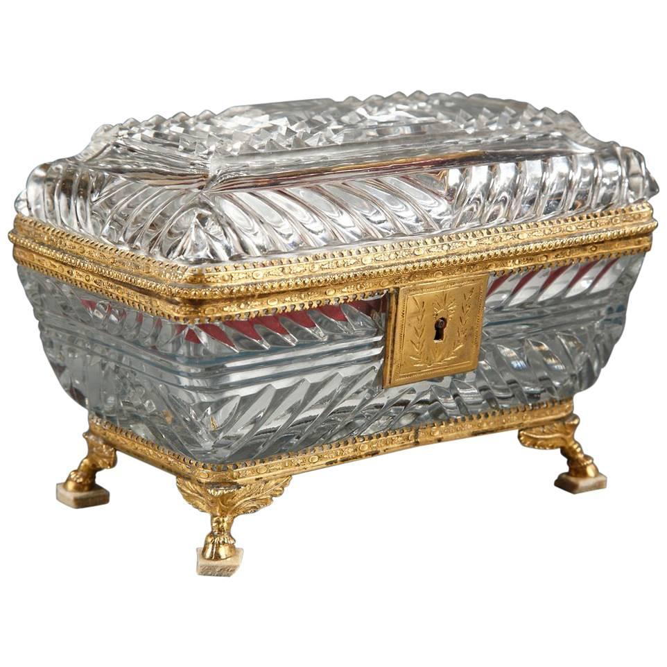19th Century Crystal and Mother-of-Pearl Toiletry Box at 1stDibs