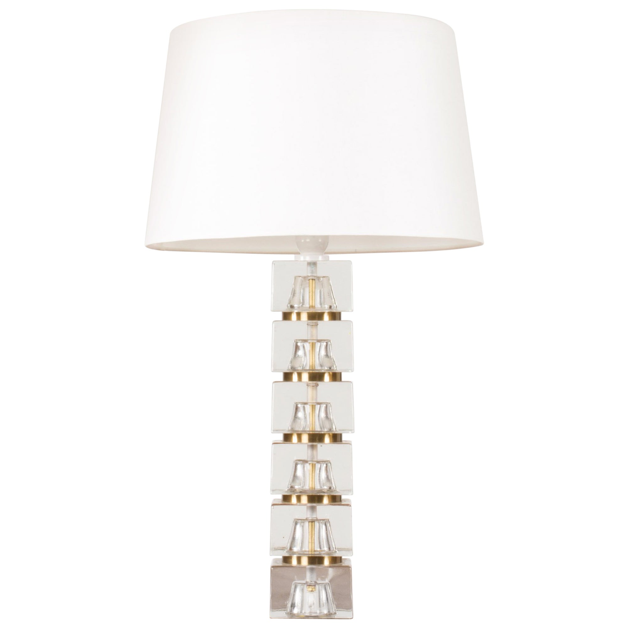 1960's Crystal Table Lamp by Crystal Saint-Louis at 1stDibs