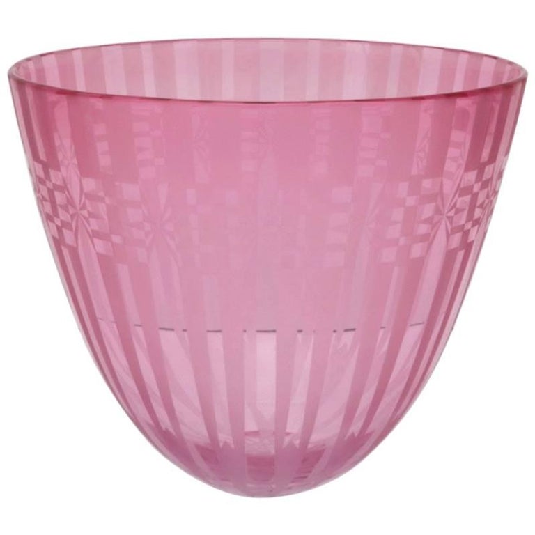 Glass Vase in Violet Coloration For Sale at 1stDibs