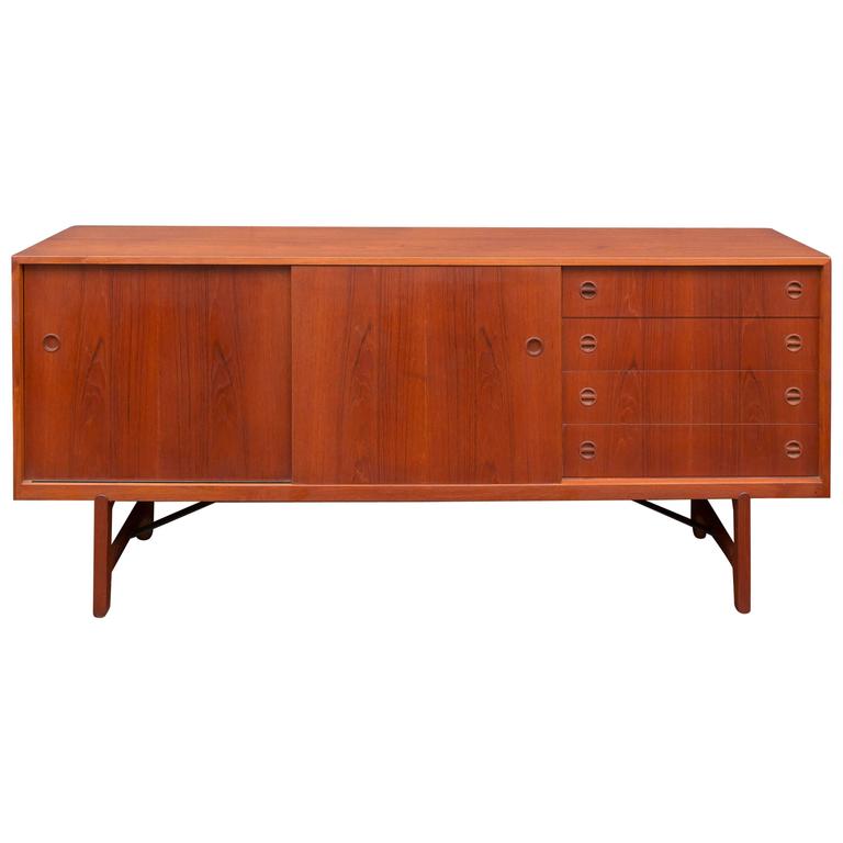 Ejnar Larsen and Aksel Bender Madsen Teak Credenza at 1stDibs