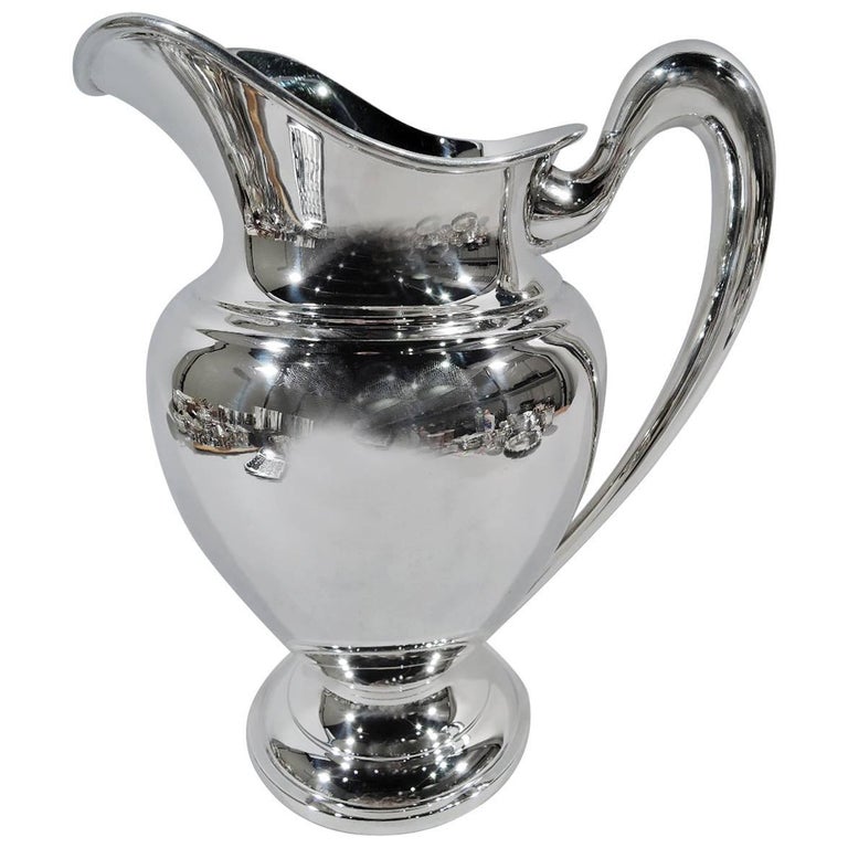 Cartier Modern Classic Sterling Silver Water Pitcher For Sale at 1stDibs