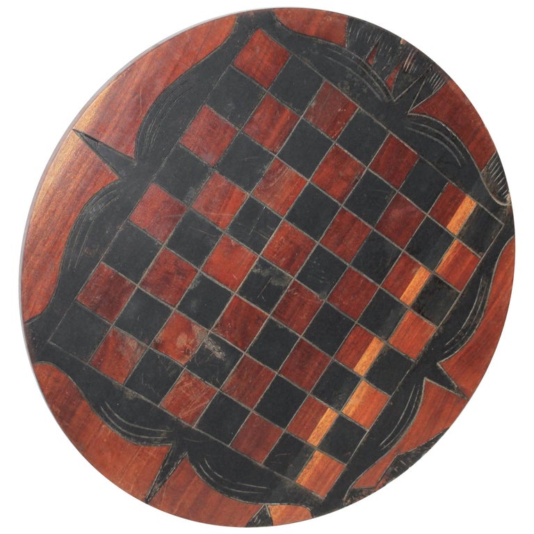 20th Century Folky Original Painted Round Game Board For Sale at 1stDibs