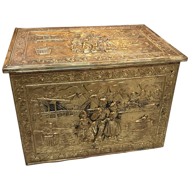 Antique Brass Tinder Box For Sale at 1stDibs | antique tinder box ...