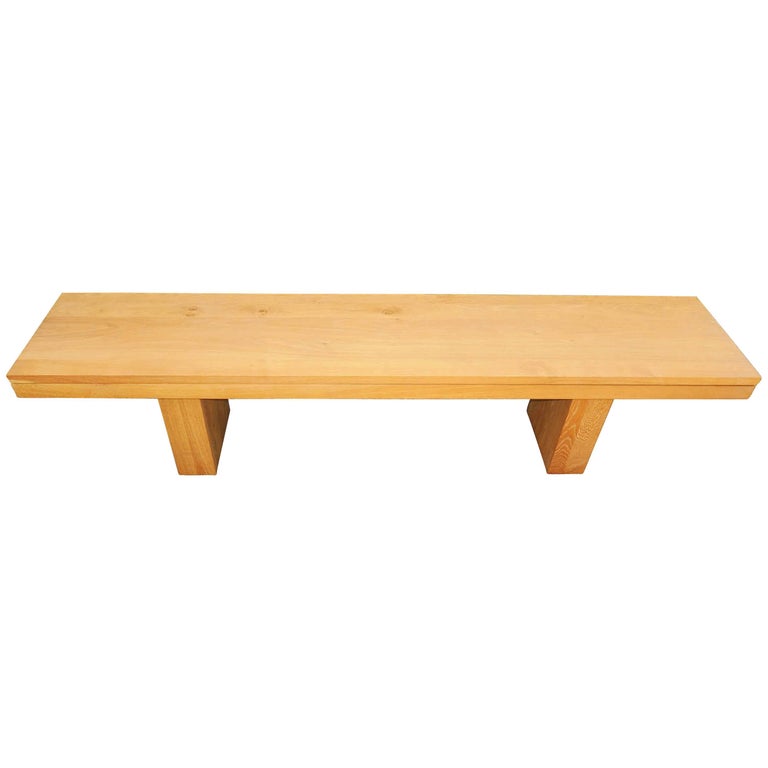 Modern Minimal Beam Bench Reclaimed Structural Oak Beams Welded Steel ...