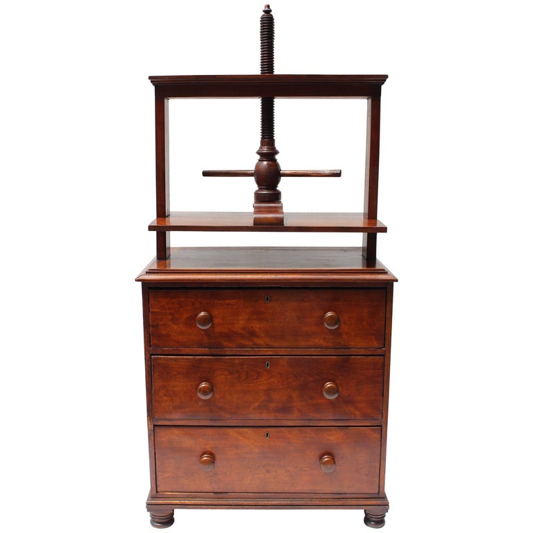 19th Century Mahogany Book Press at 1stDibs