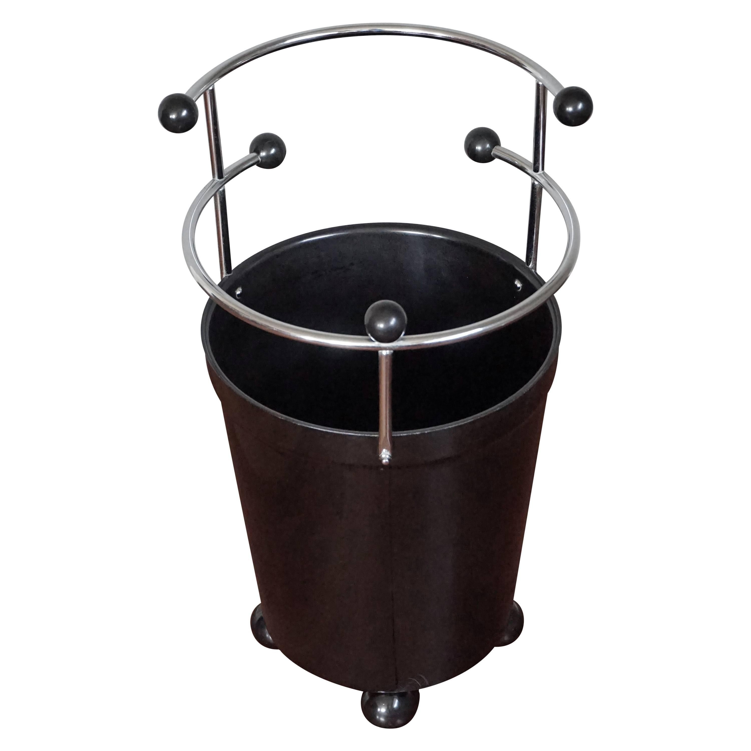 Wow Factor 1930s Vintage Art Deco Black Bakelite and Chrome Umbrella ...