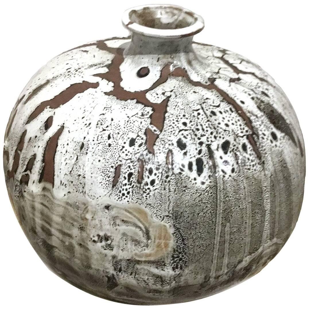 Lava Glazed Studio Pottery Vase at 1stDibs