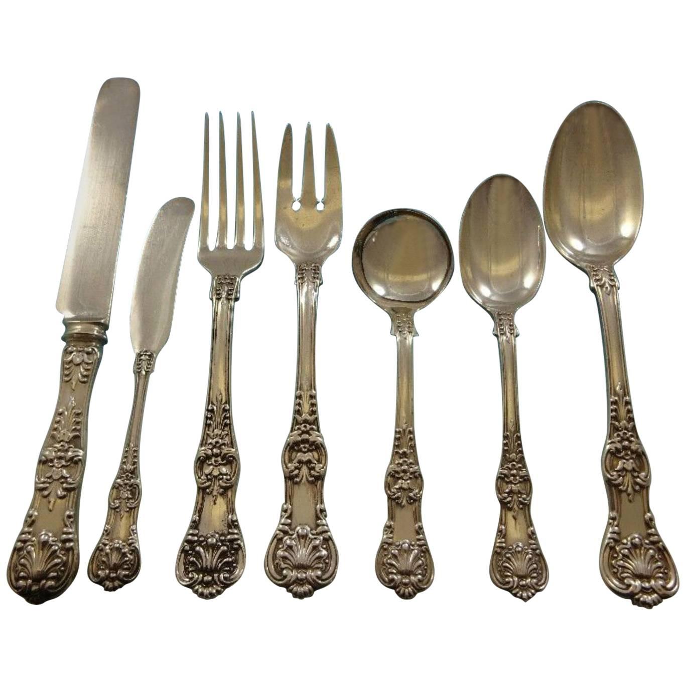 English King by Tiffany and Co Sterling Silver Flatware Set Service 42 ...
