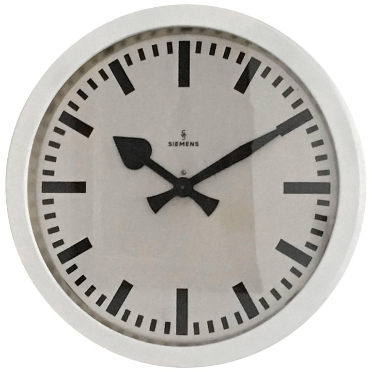 Rare AEG, Emge Industrial, Factory, Station Wall Clock by Peter Behrens ...